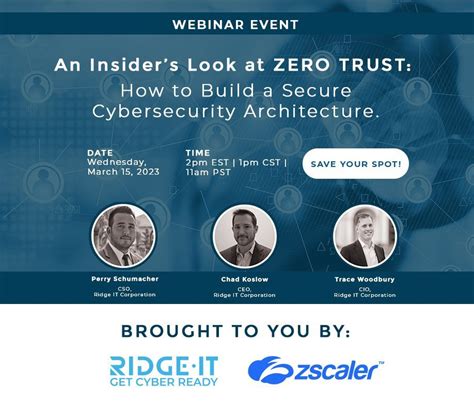 Ridge It Cyber On Linkedin Cyber Cybersecurity Zerotrust Zerotrustarchitecture Zscaler