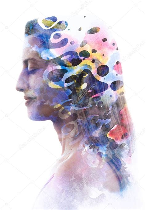 Pintograf A Doble Exposici N Primer Plano De Un Fuerte Atractivo M