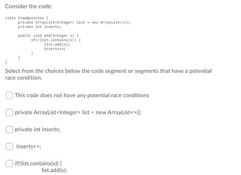 Solved Consider The Code New Arraylist Class