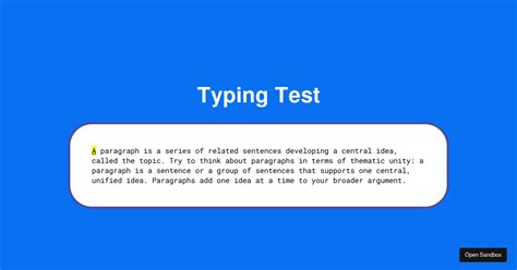 Typingtest Codesandbox