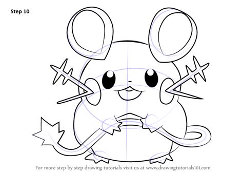 How To Draw Dedenne From Pokemon Pokemon Step By Step