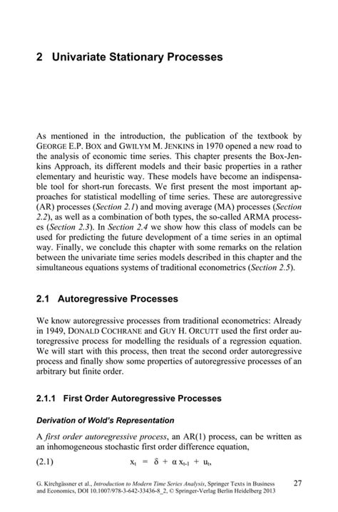 Introduction To Modern Time Series Analysis Pdf
