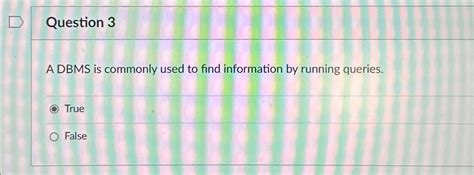 Solved Question 3a Dbms Is Commonly Used To Find Information