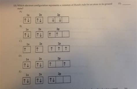 Solved Why Is Electron Configuration C An Okay Configuration