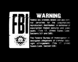 Who Remembers The Fbi Warning Screen On Vhs Tapes 📼📺😎 R Nostalgia