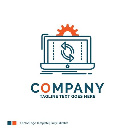 Data Processing Analysis Reporting Sync Logo Design Blue And Orange Brand Name Design