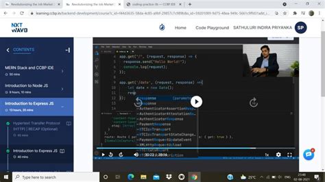 Day19 30daysofcoding Expressjs Ccbp Nxtwave Coding Sathuluri Indira Priyanka