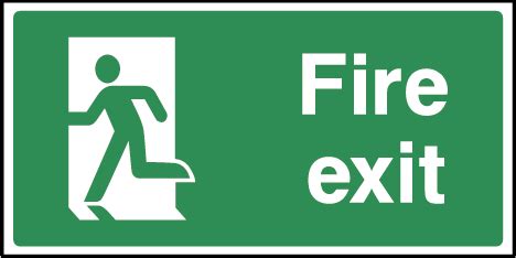 Fire Exit Rectangle Labels Flexi Labels