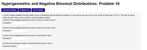 Solved Hypergeometric And Negative Binomial Distributions