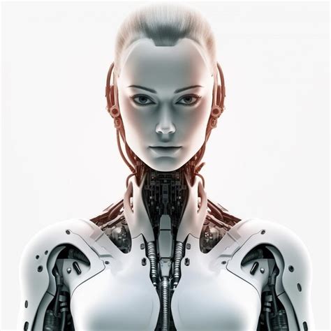 Premium Photo Ai Linked Female Robotic Face Illustration