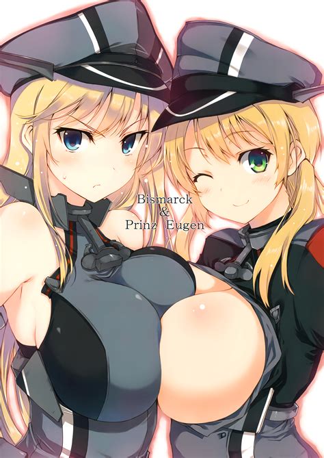 Prinz Eugen And Bismarck Kantai Collection Drawn By Ro Ga Kurumaya Danbooru