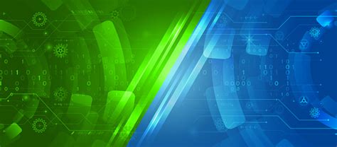 사이버 보안 인터넷 및 네트워킹 개념 다양한 기술 요소를 가진 하이테크 벡터 일러스트레이션 추상적 인 글로벌 공상 과학 개념 두 가지 색상의 배경으로 디지털 인터넷 통신