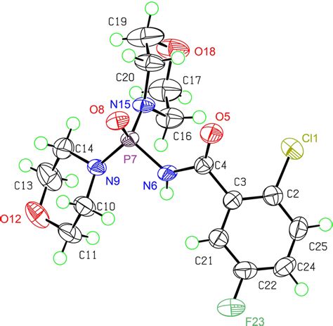 The Molecular Structure Of Showing The Atom Labelling Scheme Download Scientific Diagram