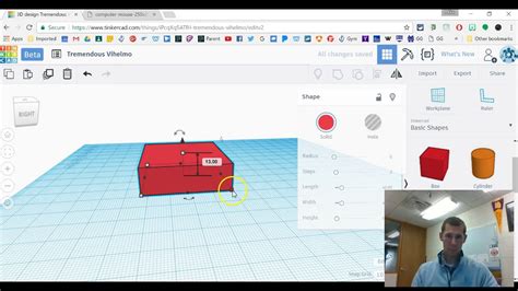 Adding And Editing Basic Shapes In Tinkercad Youtube