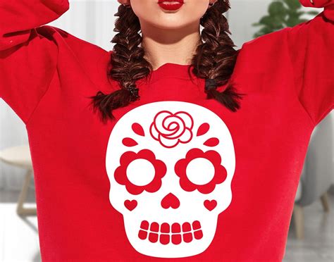 Sugar Skull Svg Png Eps Sugar Skull Png Skull Head Svg Sugar Skull Cut File Sugar Skull