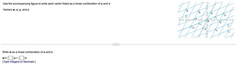 Solved Use The Accompanying Figure To Write Each Vector