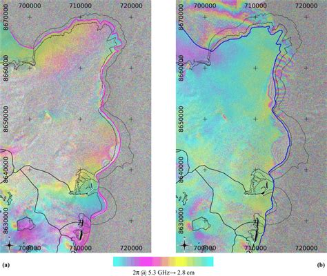 Differential Sar Interferograms From A Ers 1 Data Of 2 January 1994 Download Scientific