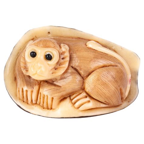 Japanese Carved Tagua Nut Netsuke Inro Ojime For Sale At 1stdibs