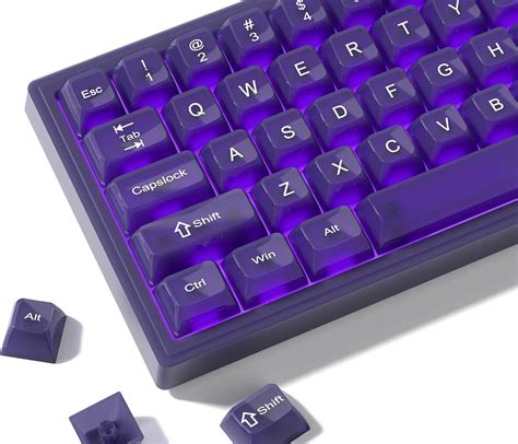 Womier Teclas Para Teclado De Gelatina Color Morado Lindo