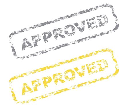 Approved Yellow And Gray Ink Stamp 21180416 Vector Art At Vecteezy