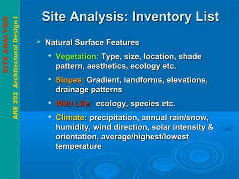 Site Analysis Example PPT
