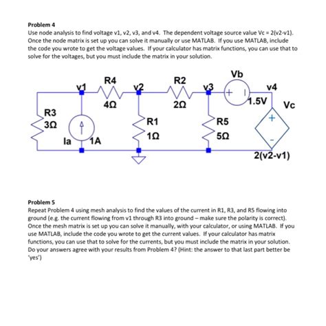 Solved Problem Use Node Analysis To Find Voltage V V Chegg