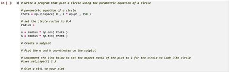 Solved In Import Numpy As Np Import Matplotlibpyplot As Plt