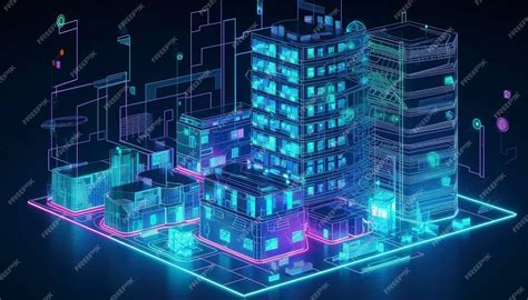 Premium Ai Image Development Architecture Computer Systems Of A Smart Building Design Modern