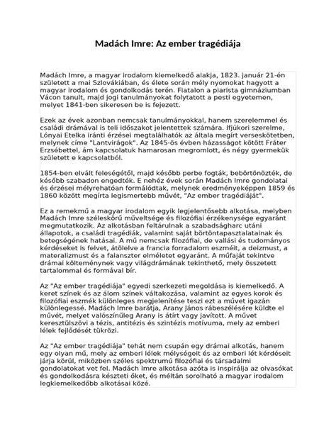 Madách Imre Pdf