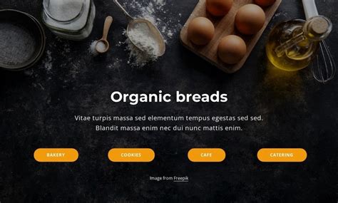 Organic Bread Html Code Example By Nicepage