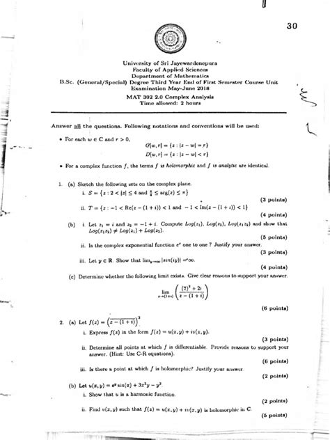2018 mat 302 2 0 complex analysis download free pdf complex