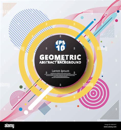 Abstract Colorful Color Circle Geometric Pattern Design And Background Use For Modern Design