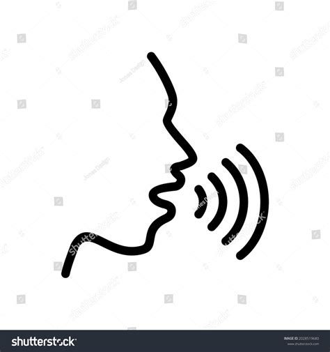 Voice Recognition Icon Illustration Outline Style Stock Vector Royalty Free 2028519680