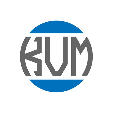 Kvm Letter Logo Design On White Background Kvm Creative Initials Circle Logo Concept Kvm