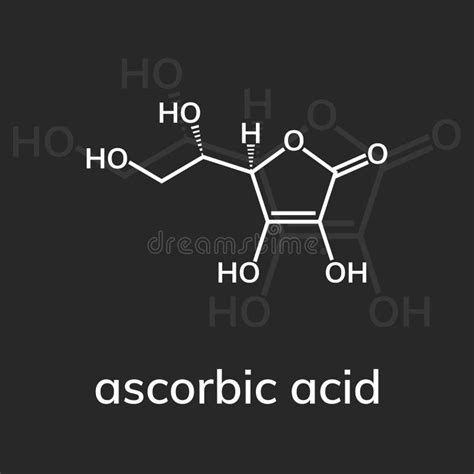 Ascorbic Acid Or Vitamin C Stock Vector Illustration Of Chemistry 156578491