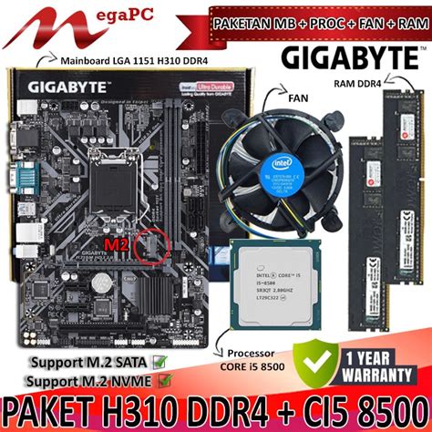 Jual Paket 1151 Mainboard H310 Ddr4 Core I5 8400 8500 Fan Ram Shopee Indonesia