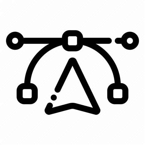 Cursor Node Curve Vector Icon Download On Iconfinder