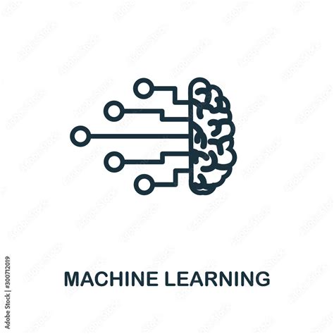 Machine Learning Icon Outline Style Thin Line Creative Machine Learning Icon For Logo Graphic