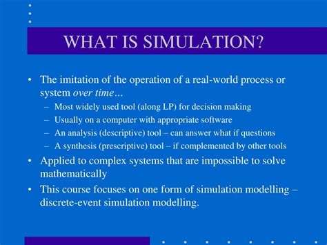 Ppt Introduction To Simulation Modeling Applications And Techniques Simulating Complex
