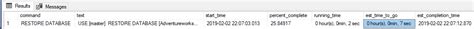 Get Estimated Database Backuprestore Time Script Microsoft Sql Server Sql Dba Blog