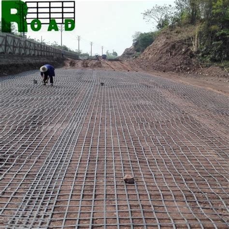 Geogrid Polyester Mining Mesh Geo Grid For Consolidation Polyester Geogrid And Building Material