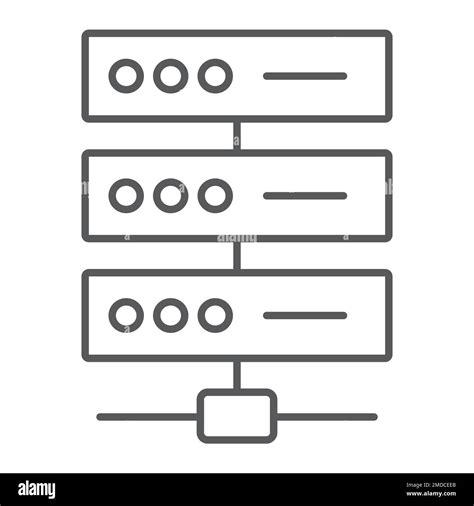 Data Network Thin Line Icon Data And Analytics System Sign Vector