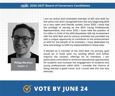Ieee Aerospace And Electronic Systems Society On Linkedin Voting Is Open