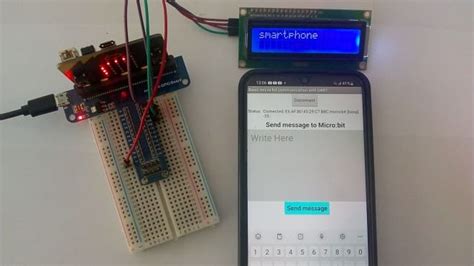 Display On LCD Screen A Message Transmitted To Micro Bit Via Bluetooth
