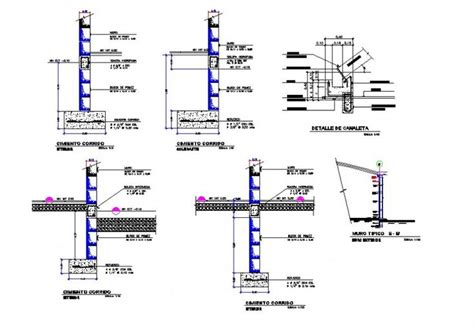 Foundation Detail CAD Construction Block Layout File