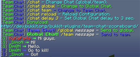 Overview Team Chat Scoreboard Bukkit Plugins Projects Bukkit