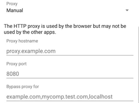 how to configure a proxy server on android