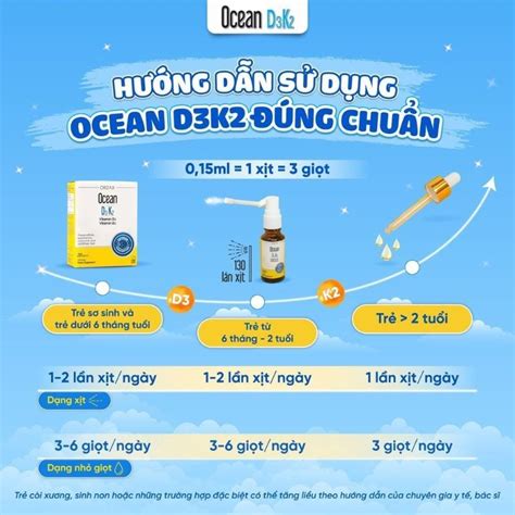 Ocean D3k2 Vitamin D3k2 Dạng Xịt Cho Xương Răng Chắc Khoẻ Chai 30ml
