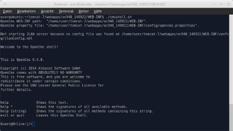 opencms shell