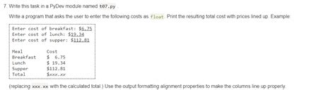 Solved 15 Write This Task In A Pydev Module Named T15py